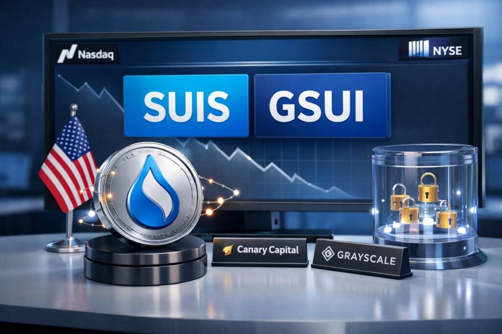 Sui price slide contrasts with launch of new US Sui ETFs