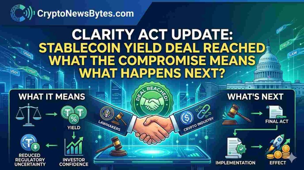 CLARITY Act Stablecoin Yield Deal 2026: What Happens Next